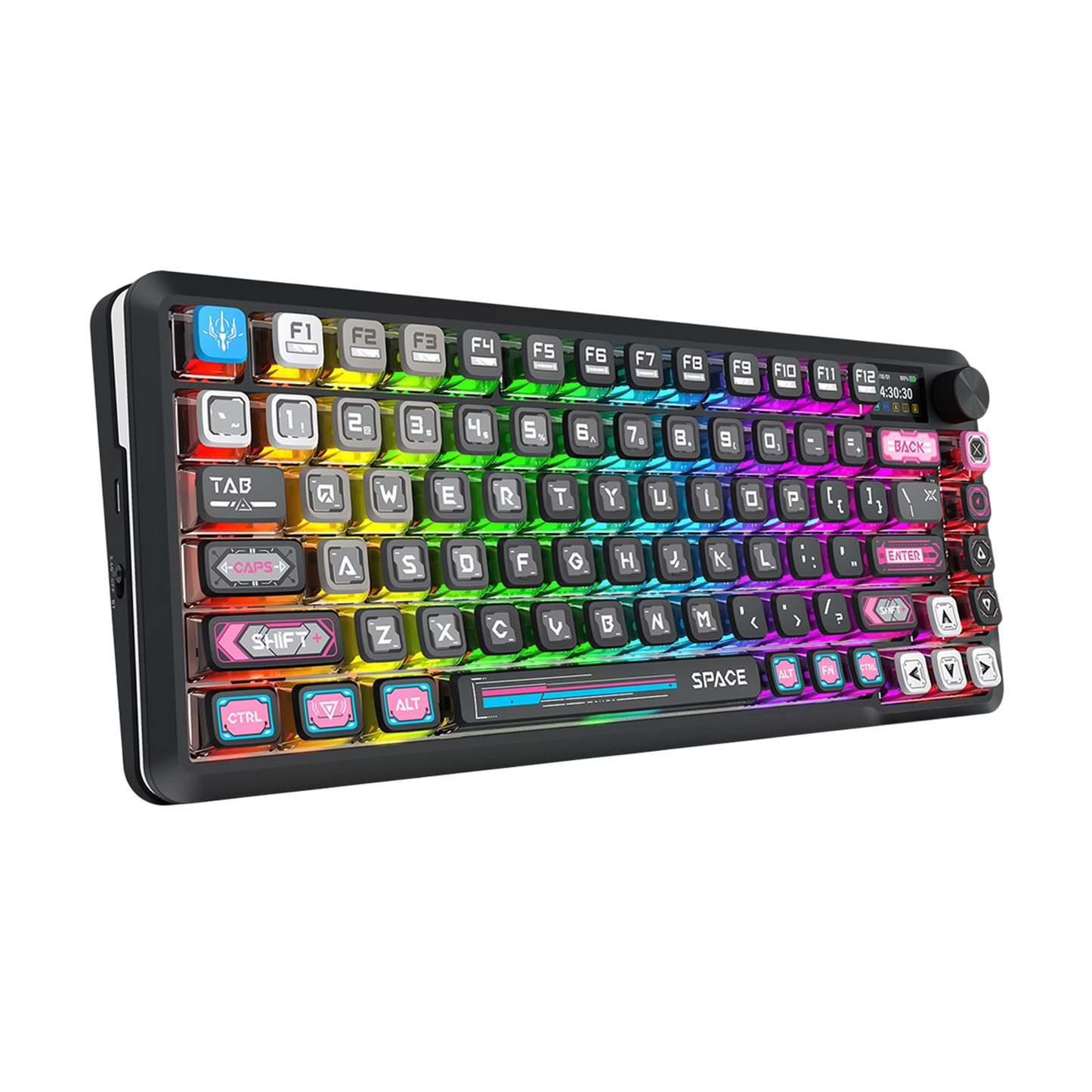 Redragon K708MC-RGB-PRO Gaming Keyboard | TFT Display, Hot-Swappable