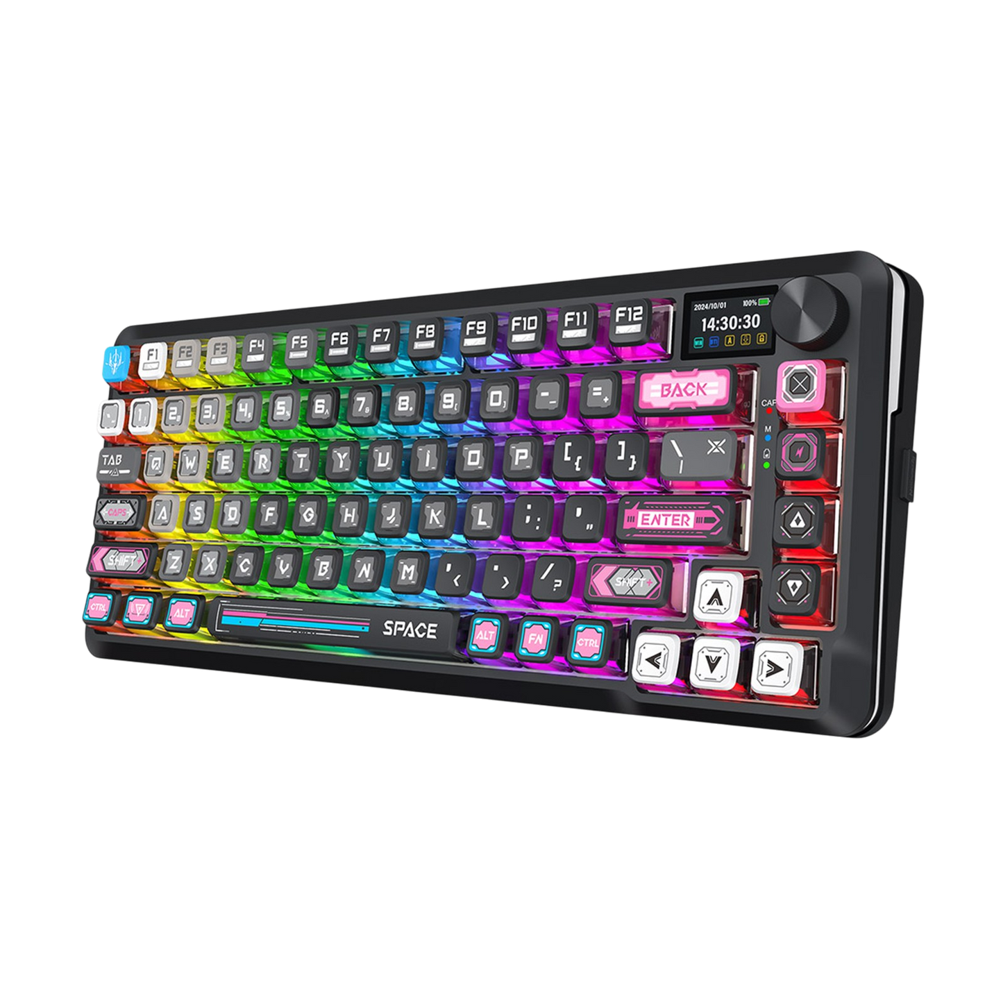 Redragon K708MC-RGB-PRO Gaming Keyboard | TFT Display, Hot-Swappable