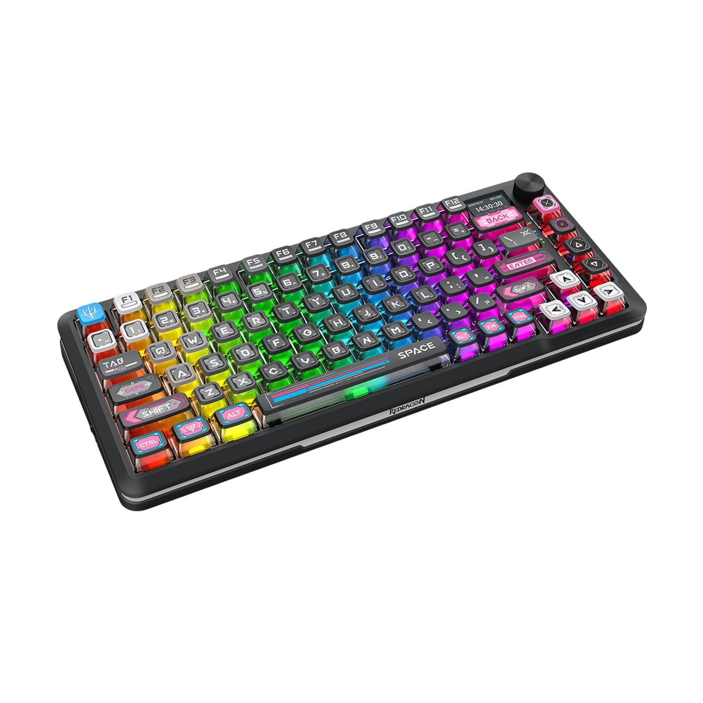 Redragon K708MC-RGB-PRO Gaming Keyboard | TFT Display, Hot-Swappable