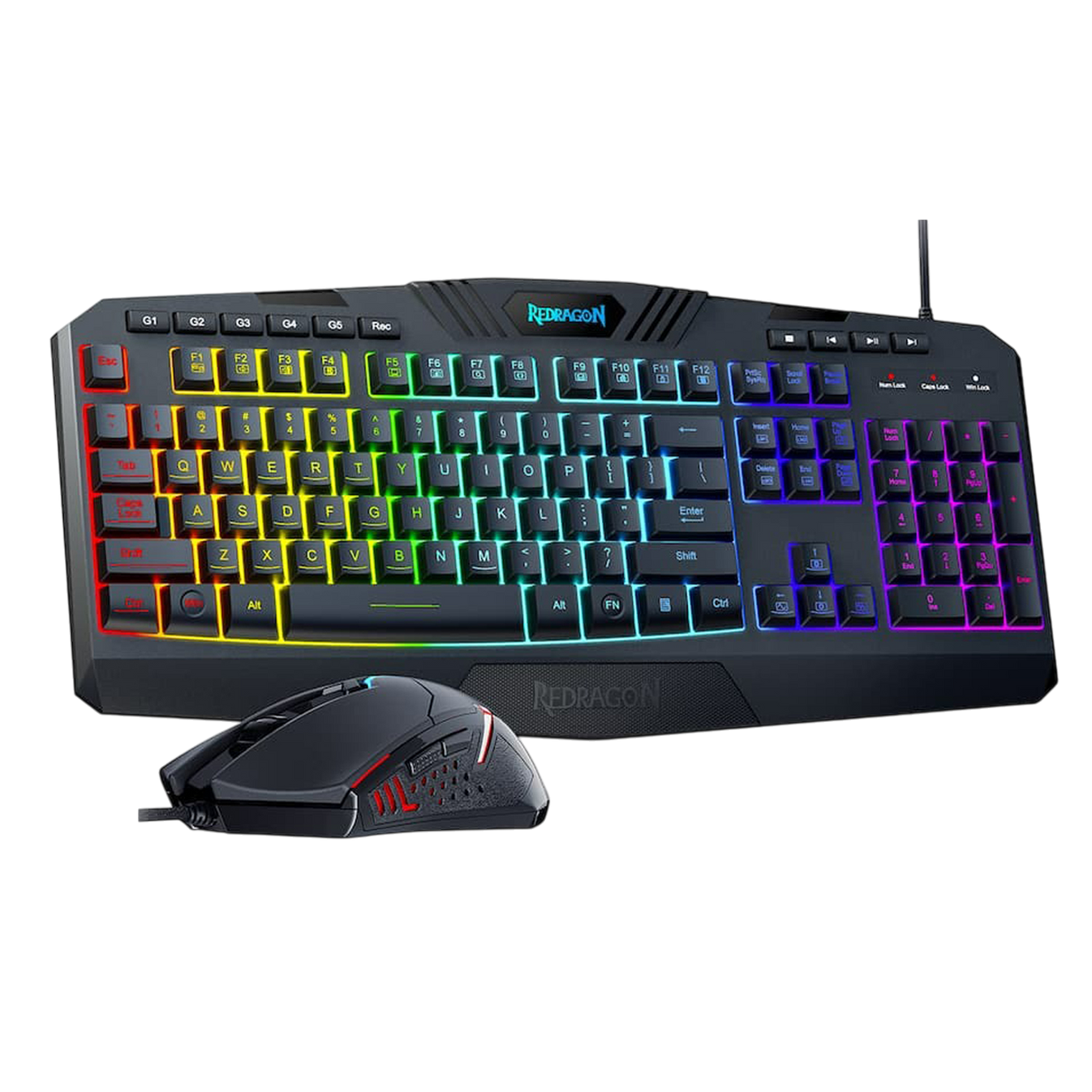 Redragon S101-4 Wired Keyboard & Mouse Combo - Black